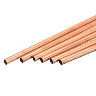 Copper Round Tube 7mm OD 0.2mm Wall Thickness 300mm Length Pipe Tubing ...