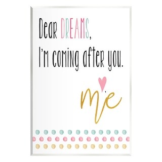 Stupell Dear Dreams Motivational Phrase Wall Plaque Art, Design by Alli ...