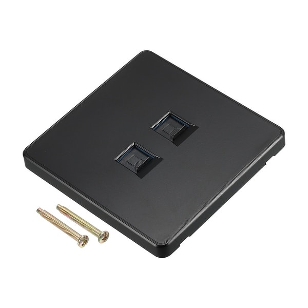 Ethernet Socket Dual Port RJ45 CAT6 Wall Plate Black for Networking Box ...