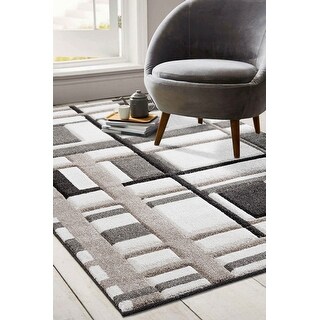 Porch & Den Macbeth Cream/ Beige Geometric Abstract Area Rug - Bed Bath ...