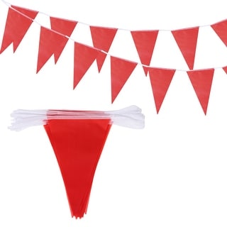 2 Pcs 50 Feet Pennant Banner Flags String Triangle Hanging for Party ...