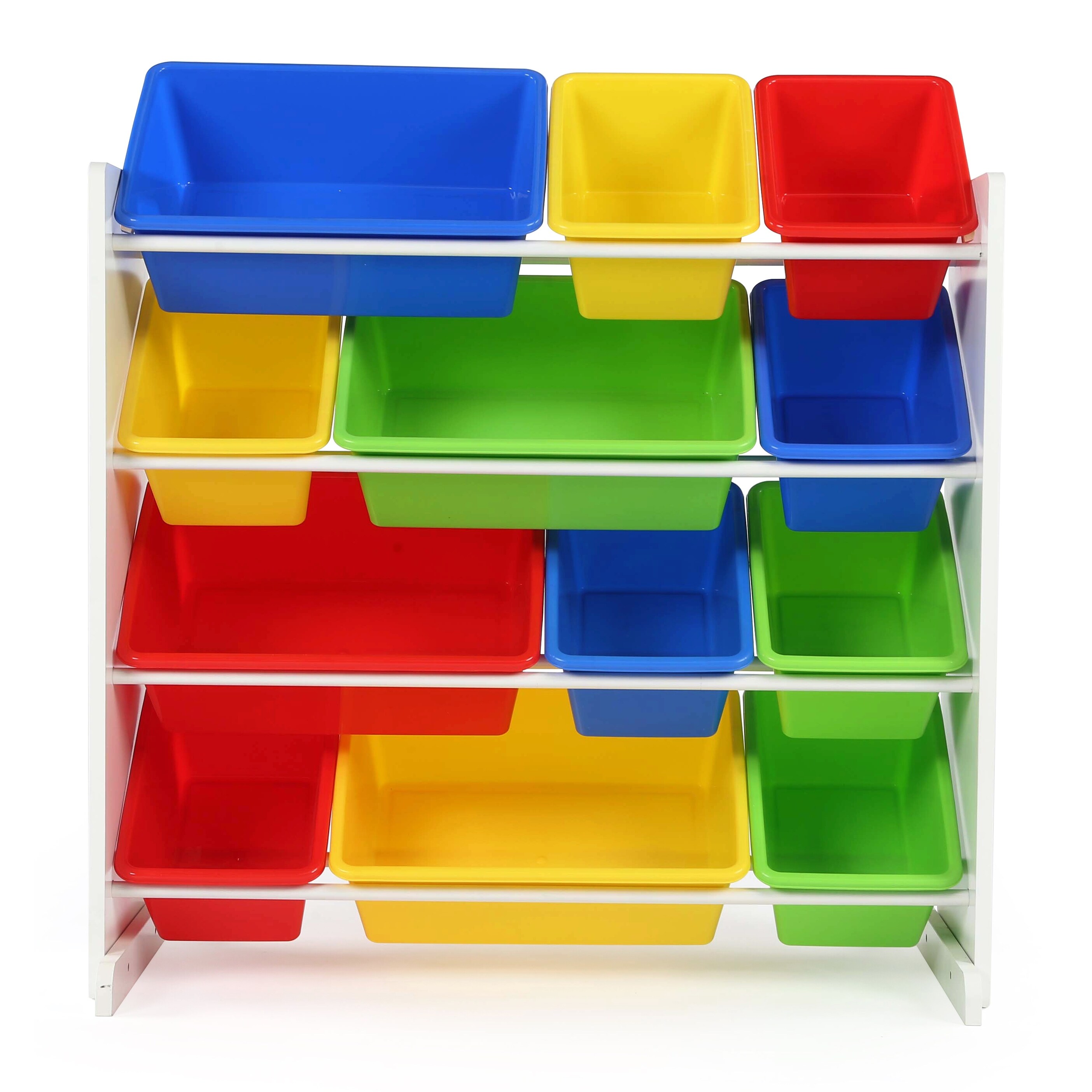 Humble Crew Kids Toy Storage Organizer with 12 Plastic Bins Bed Bath Beyond 18704668