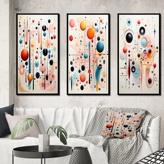 Designart "Crystalline Consciousness Retro Pastel III" Abstract Shapes ...