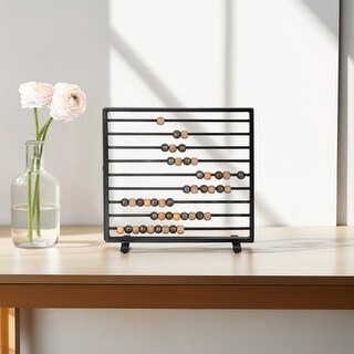 Sagebrook Home 15" Aluminum Decorative Abacus in Black - A Unique ...