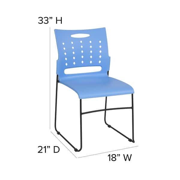 881 lb. Capacity Sled Base Stack Chair with Carry Handle and Air-Vent ...