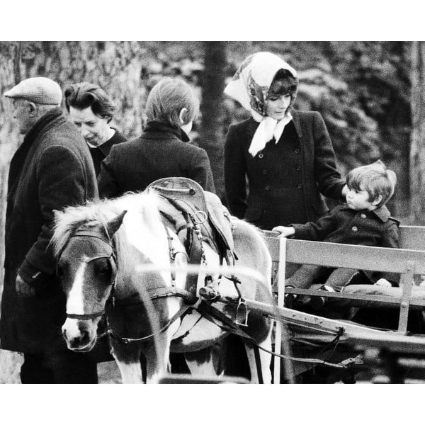 Audrey Hepburn and sons Sean Ferrer and Luca Dotti riding a horse and ...