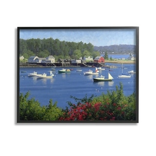 Stupell Summer Harbor Inlet Framed Giclee Art Design By Jimmy Dyer ...