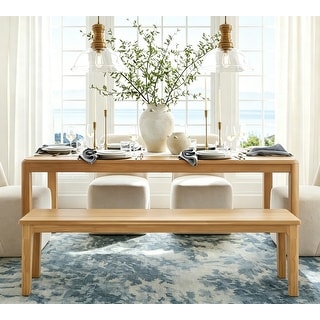 Solid Wood Dining Bench, Farmhouse Entryway Bench for Kitchen, Bedroom ...