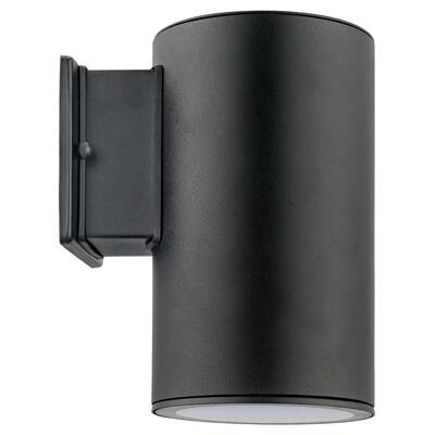 Eglo Ascoli 9-inch Black LED Outdoor Wall Light with Clear Glass ...