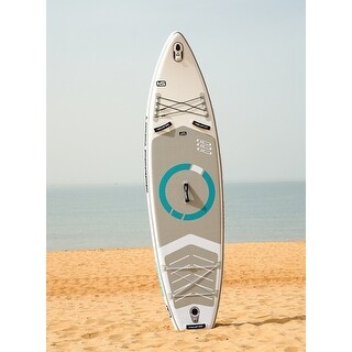 Horizon 11 ft. L x 34 in. White Inflatable Stand Up Wide Paddle Board ...