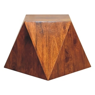 Artisan Furniture Solid Wood Chestnut Abstract End Table - Bed Bath ...