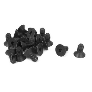 M8 x 20mm Metric Hex Socket Countersunk Flat Head Screw Bolts Black ...