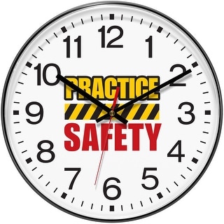 Infinity Instruments Prosaic ITC Practice Safety Wall Clock, Black, 12 ...