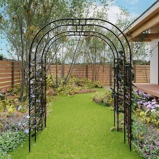 Outdoor Garden Arch Arbor Trellis for Climbing Plants - Bed Bath ...