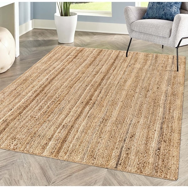5x8 Feet Handwoven Handmade Natural Jute Braided Area Rug - 5' x 8 ...