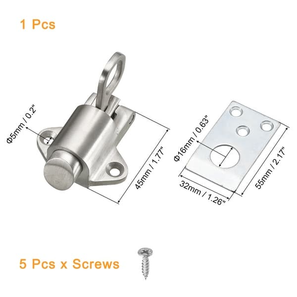 Spring Loaded Latch Pin, 1Pcs - 201 Stainless Steel Round Tip of Pin ...