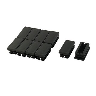 20mm x 40mm Plastic Square Tube Inserts End Blanking Caps Black 10 Pcs ...