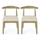 Cortina Fabric and Rubberwood Dining Chairs (Set of 2) by Christopher ...