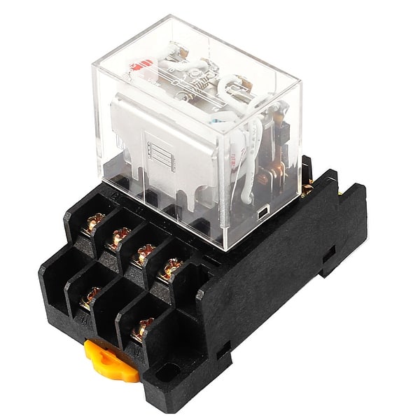 AC 200/220V Coil 4PDT 14 Pin Red LED Light General Purpose Power Relay ...