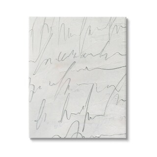 Stupell Contemporary Cursive Script Abstract Scribble Words Canvas Wall ...