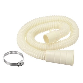 Washing Machine Drain Hose with Clamp 1m 3.28ft Beige 2pcs - 1m / 3.28 ...