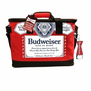 Budweiser Soft Fabric Beverage Cooler with Token Key Chain - Red - Bed ...
