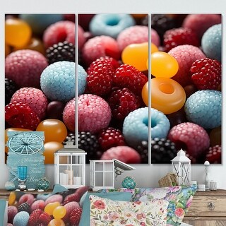 Designart "Colorful Pop Art Candy I" Food & Beverage Canvas Wall Art ...