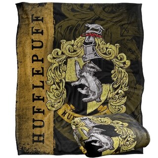 Harry Potter House Crest Hufflepuff- Silky Touch Blanket - White ...