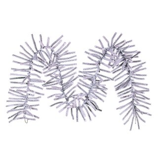 Vickerman 9' x 14" Flocked Pistol Pine Unlit Pine Garland. - 108" - Bed ...