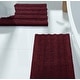 2 Piece Burgundy Soft Cozy Plush Chenille Bath Mat & Contour Bath Rug ...