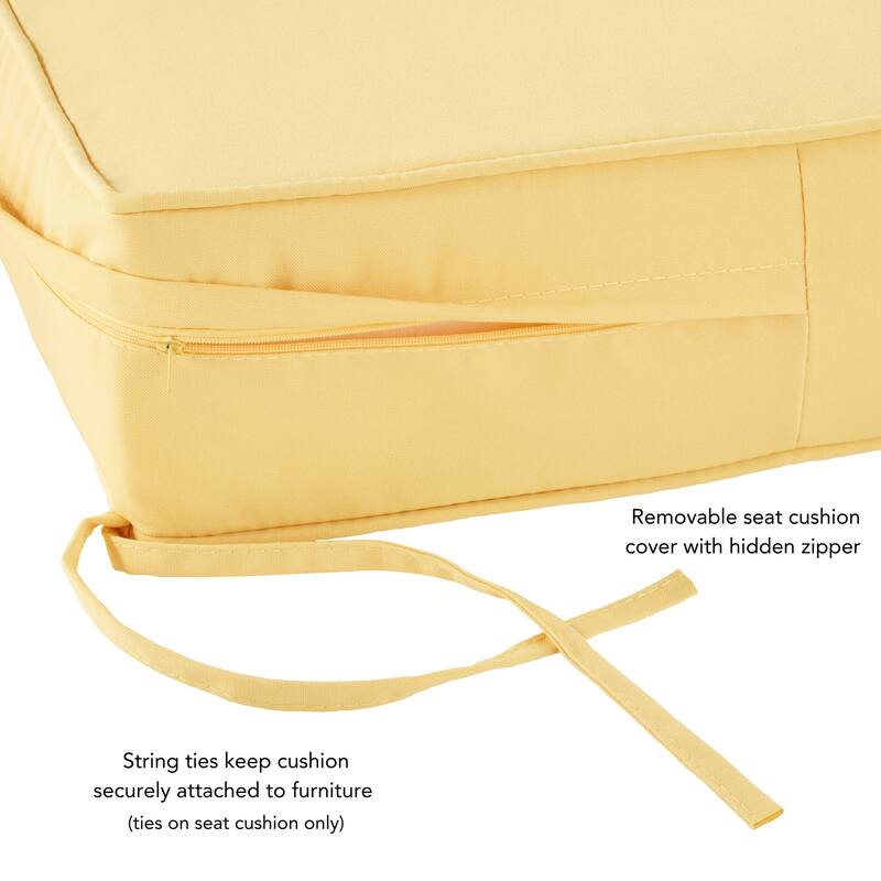 Solid Sunbeam 2-Piece Premium Deep Seat Outdoor Cushion Set (Cushions ...