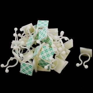 35 Pcs White Nylon Self-Adhesive Twist Locks Holder Cable Tie Clips ...