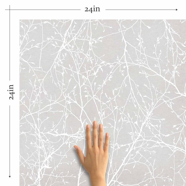 Grey Branches Peel and Stick Removable Wallpaper 1069 - Bed Bath ...