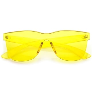 Rimless Horn Rimmed Mono Block Sunglasses With Colorful One Piece Pc ...