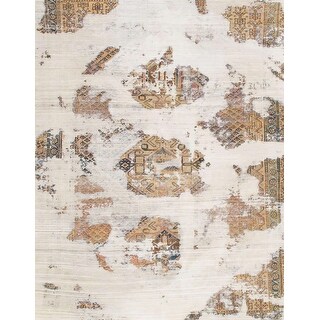 Ahgly Company Machine Washable Abstract Camel Brown Area Rugs - Bed ...