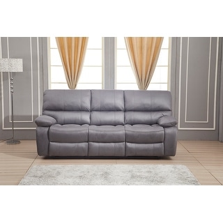 Betsy Furniture Microfiber Manual Rclining 3-seat Sofa Couch 8007 - Bed ...
