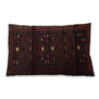 Ahgly Company Traditional Classic Indoor-Outdoor Blood Night Red Lumbar ...