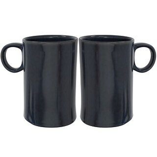 Stoneware Loop Handle Mugs Set of 2 - Navy Blue - Bed Bath & Beyond ...
