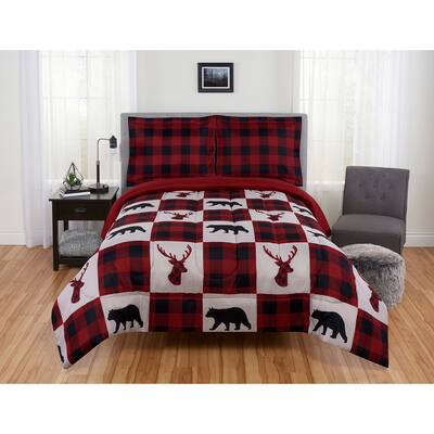 Rustic Plaid Reversible Comforter Set - Overstock - 31608779