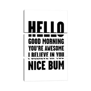 iCanvas "Hello You're Awesome Nice Bum" by Mambo Art Studio 3-Piece ...