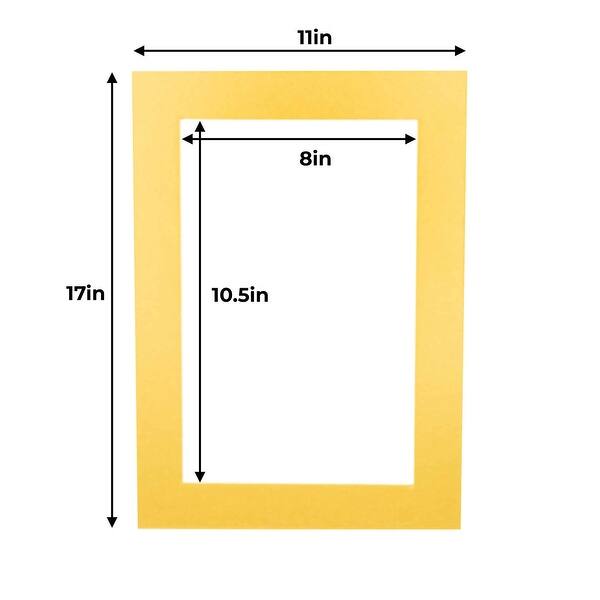 11x17 Mat for 8.5x11 Photo - Metallic Gold Matboard for Frames ...