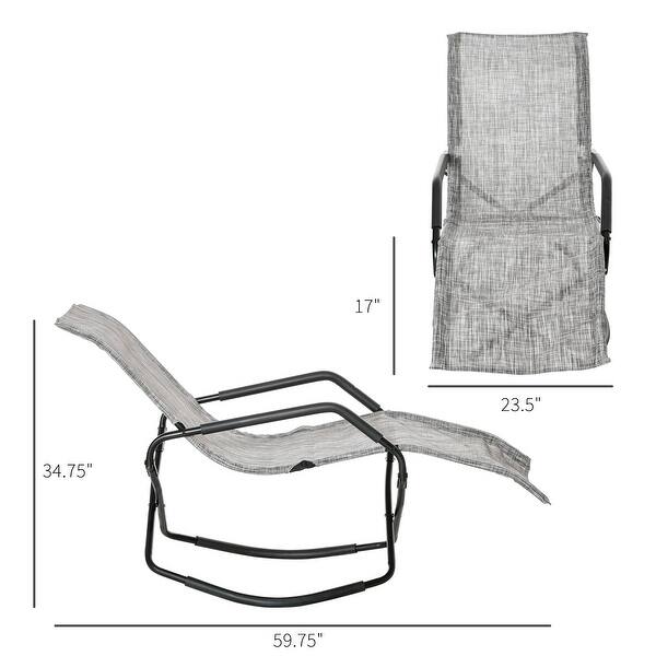 Rocking Sun Lounger, Chaise Lounge Rocker for Sunbathing, Sun Tanning ...