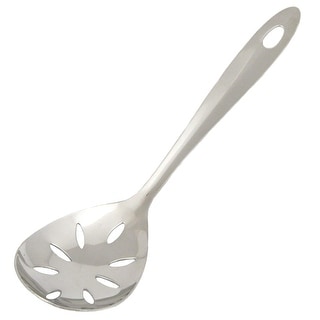 Chef Craft 9.5" Stainless Steel Slotted Serving Spoon with Sleek Mirror ...