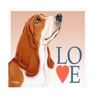 Tomoyo Pitcher 'Basset Hound Love' Canvas Art - Bed Bath & Beyond ...