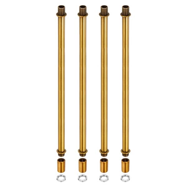 4set M10x1 Threaded Extension Rod 300mm Coupling Nut Pipe Hex Nut Gold ...