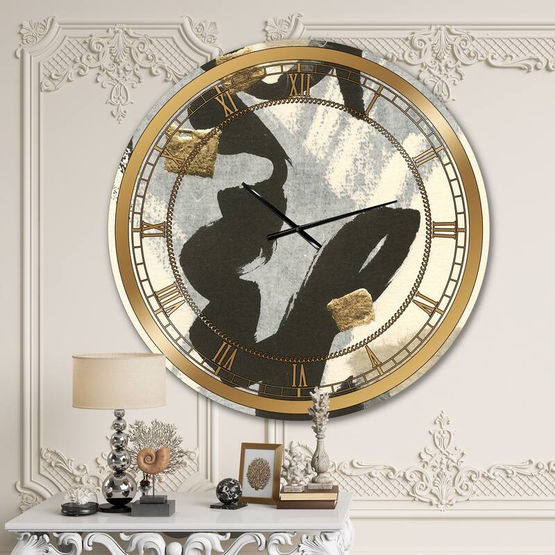 Designart 'Glam Collage II' Glam Large Wall CLock - Overstock - 27806967