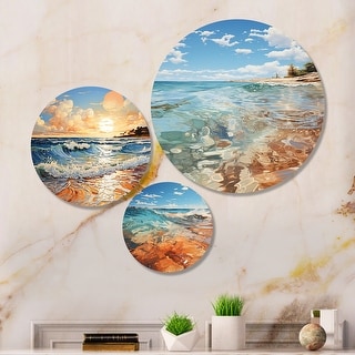 Designart "Beach Photo Sunkissed Sands III" Nautical Metal Wall Decor ...
