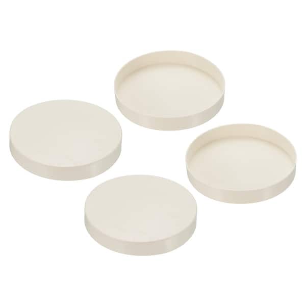 114mm ID Pipe End Caps, 4 Pack Round Tubing Insert Pipe Cover, White ...