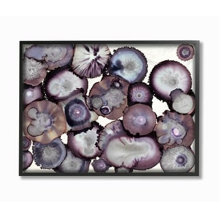 Stupell Grey and Purple Abstract Geode Framed Giclee Texture Art - Bed ...