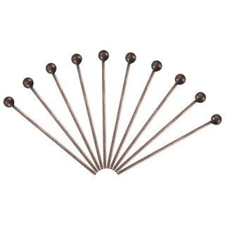 100Pcs Red Copper Ball Head Pins 50mm Wire Head Pins Brass 20 Gauge ...